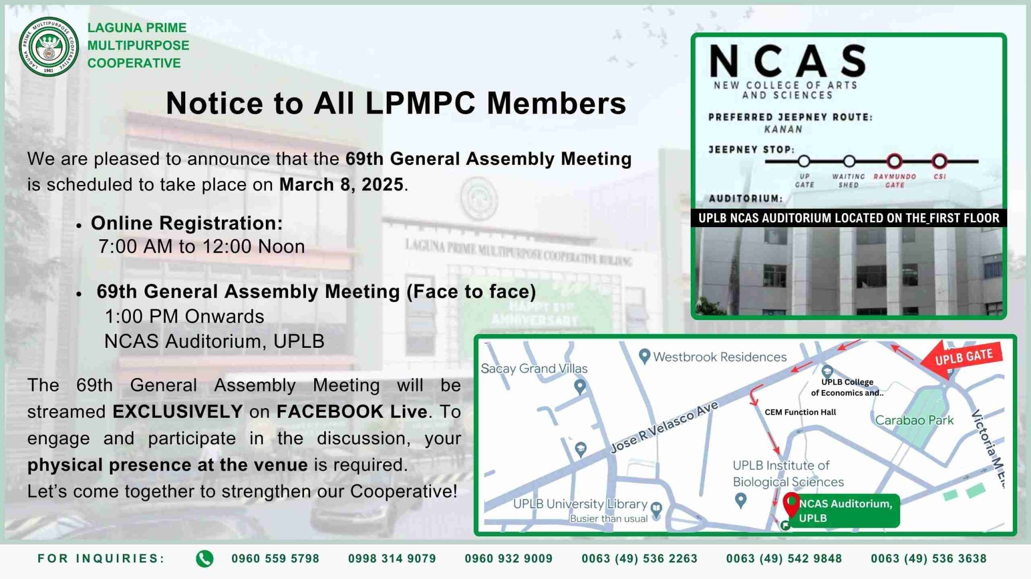 NCAS GAM Location Map 2025 - LPMPC